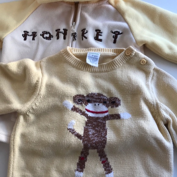 Gymboree | Shirts & Tops | Toddler Bundle Monkey Sweaters | Poshmark